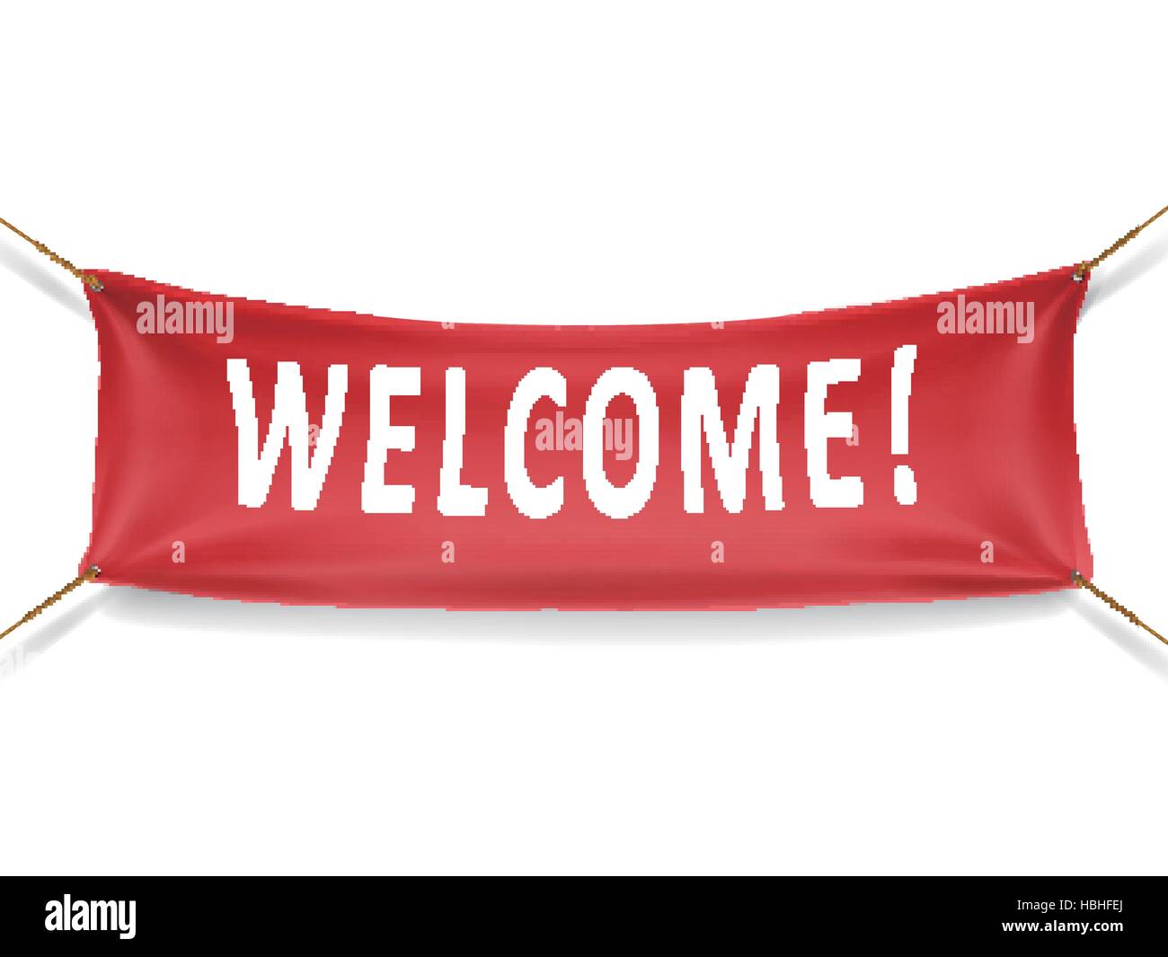 welcome red banner isolated over white background Stock Vector Image ...