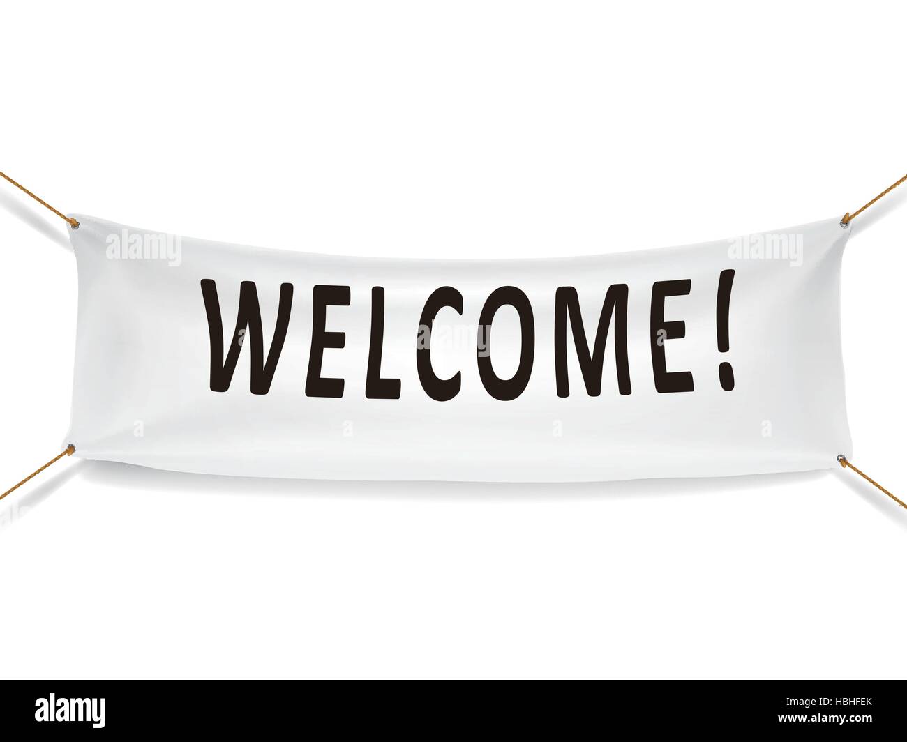 welcome white banner isolated over white background Stock Vector Image ...