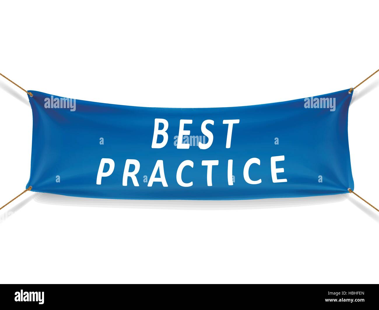 best practice blue banner isolated over white background Stock Vector ...