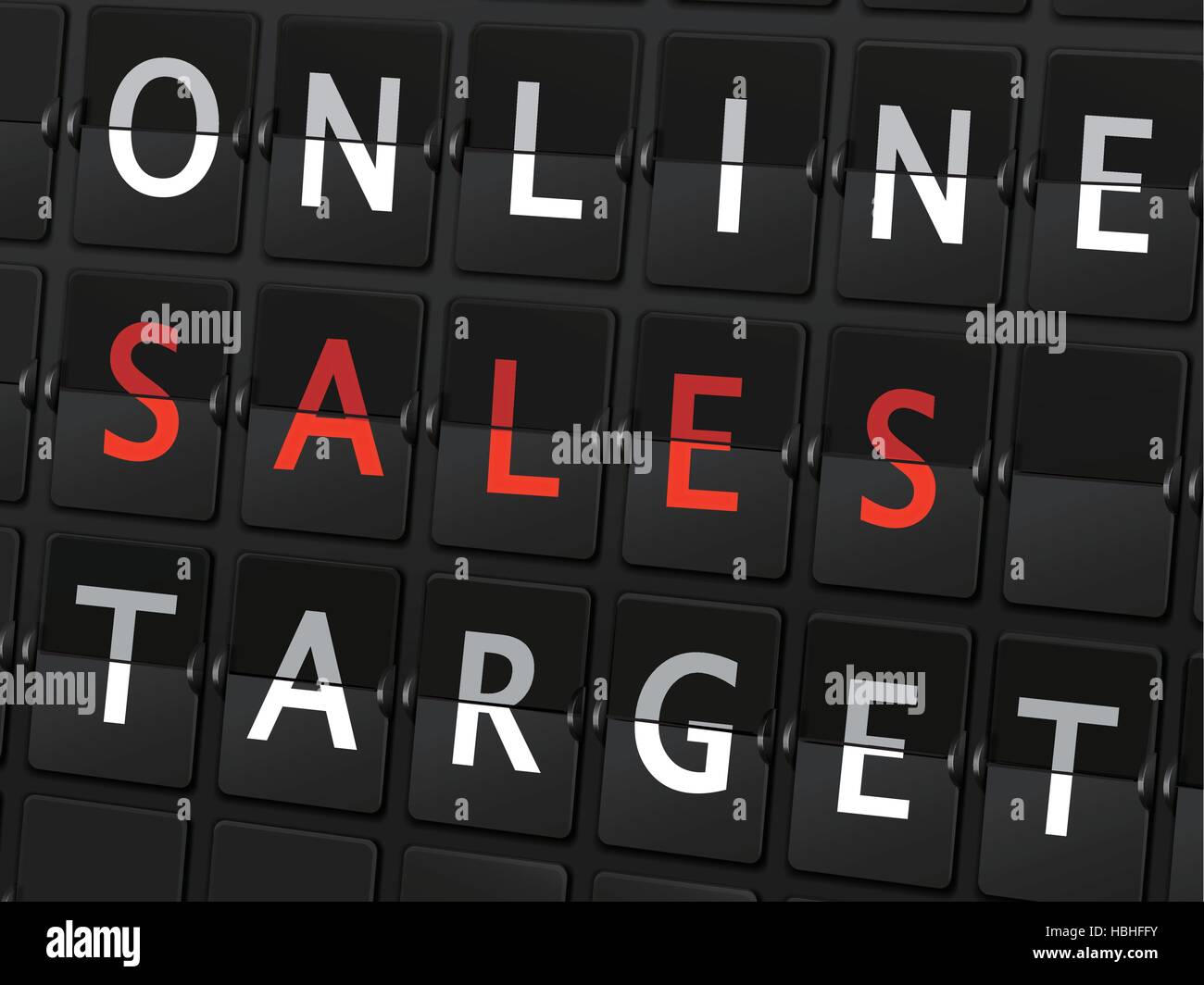 Online Sales Target Words On Airport Board Background Stock Vector online-sales-target-words-on-airport-board-background-stock-vector