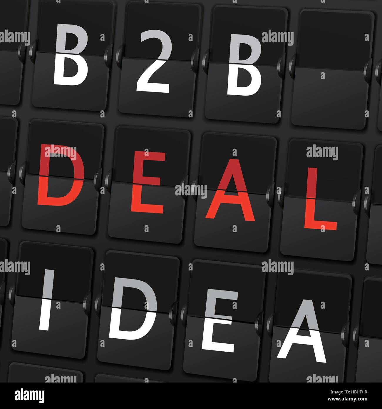 B2B deal idea words on airport board background Stock Vector Image ...