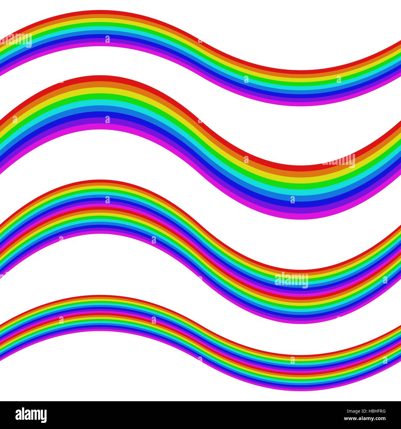 Graphic design element set - rainbow striped ribbons Stock Vector Image ...
