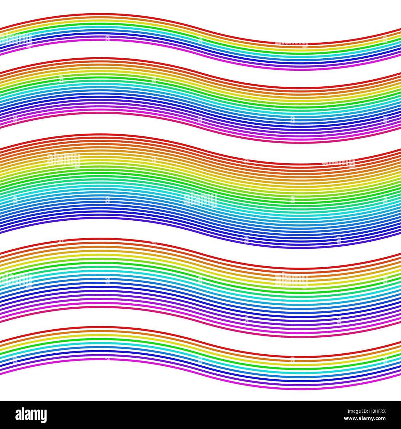 Striped rainbow waves - graphic design element set Stock Vector Image ...