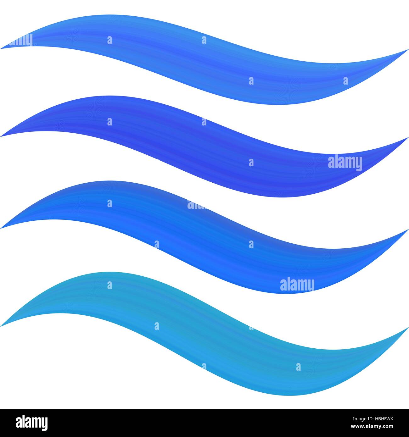 Blue water wave symbol element design set Stock Vector Image & Art - Alamy