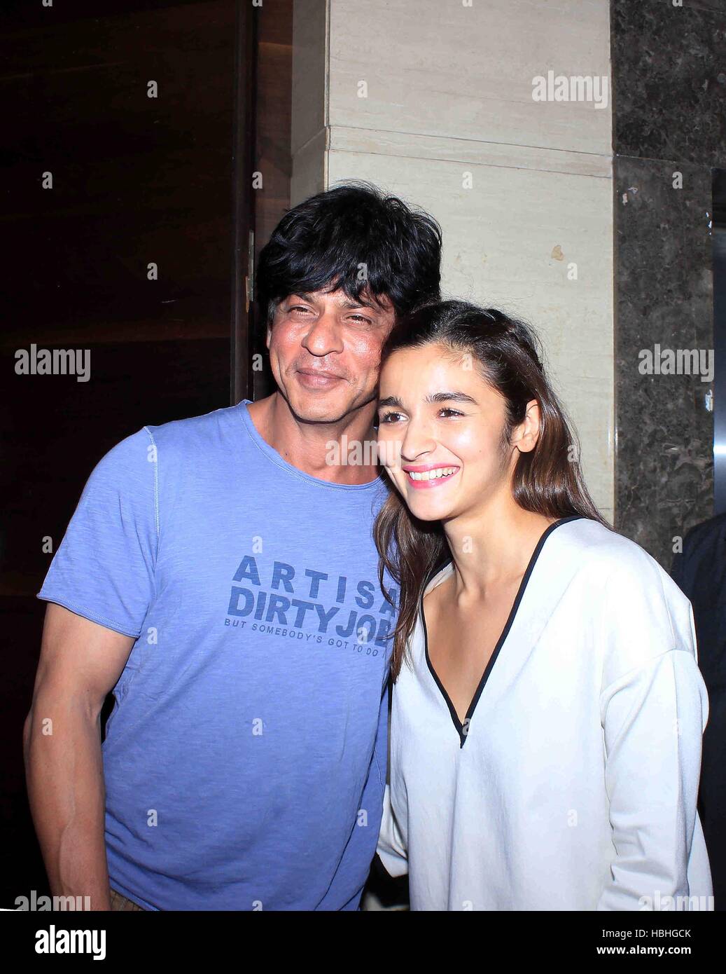 Shah Rukh Khan, Indian Bollywood actor with actress Alia Bhatt at ...