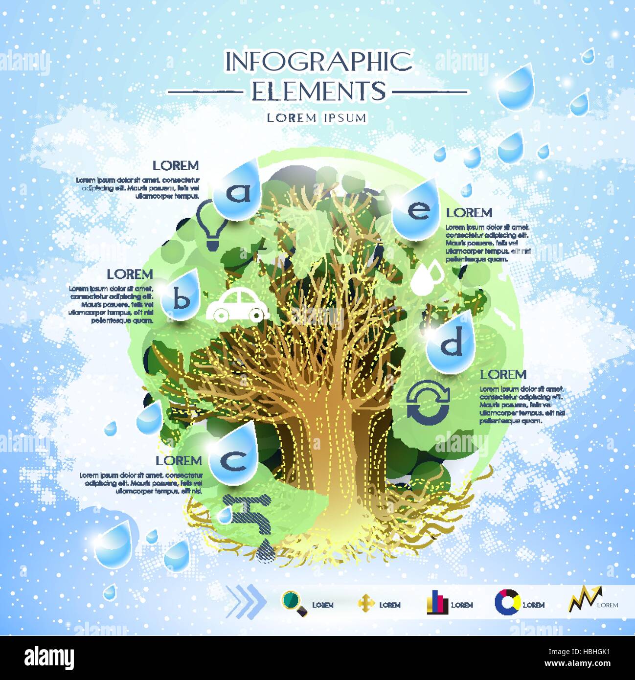 abstract ecology design template with nature resources Stock Vector ...