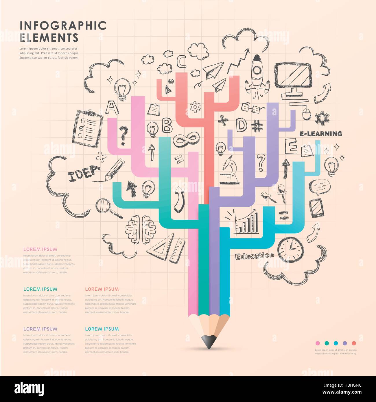 Pencil tree Stock Vector Images - Alamy