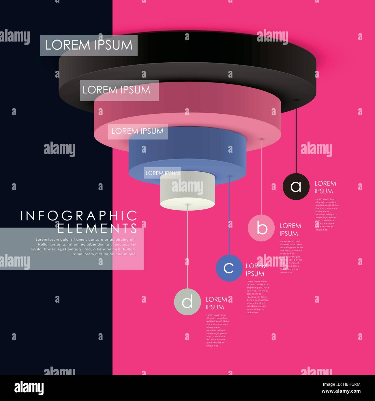 realistic vector abstract 3d pie chart infographic elements Stock ...