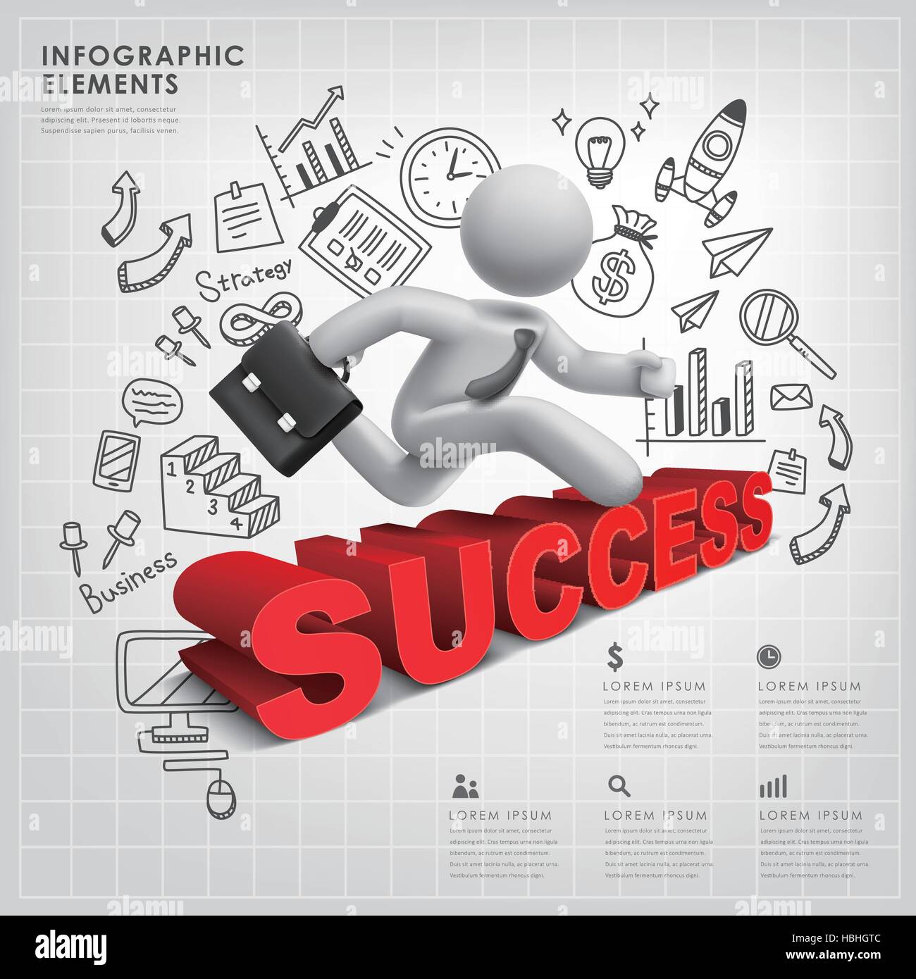 concept success vector illustration infographic elements design Stock ...
