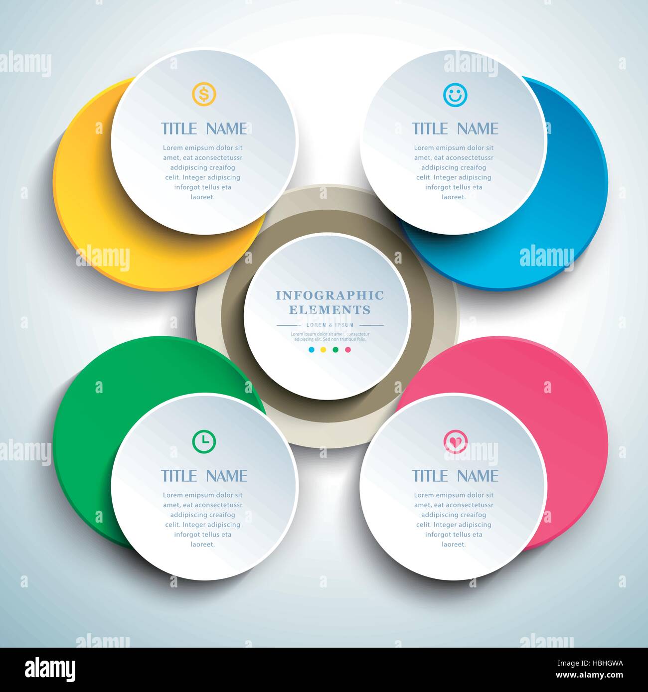 modern vector abstract circle collage infographic elements Stock Vector ...
