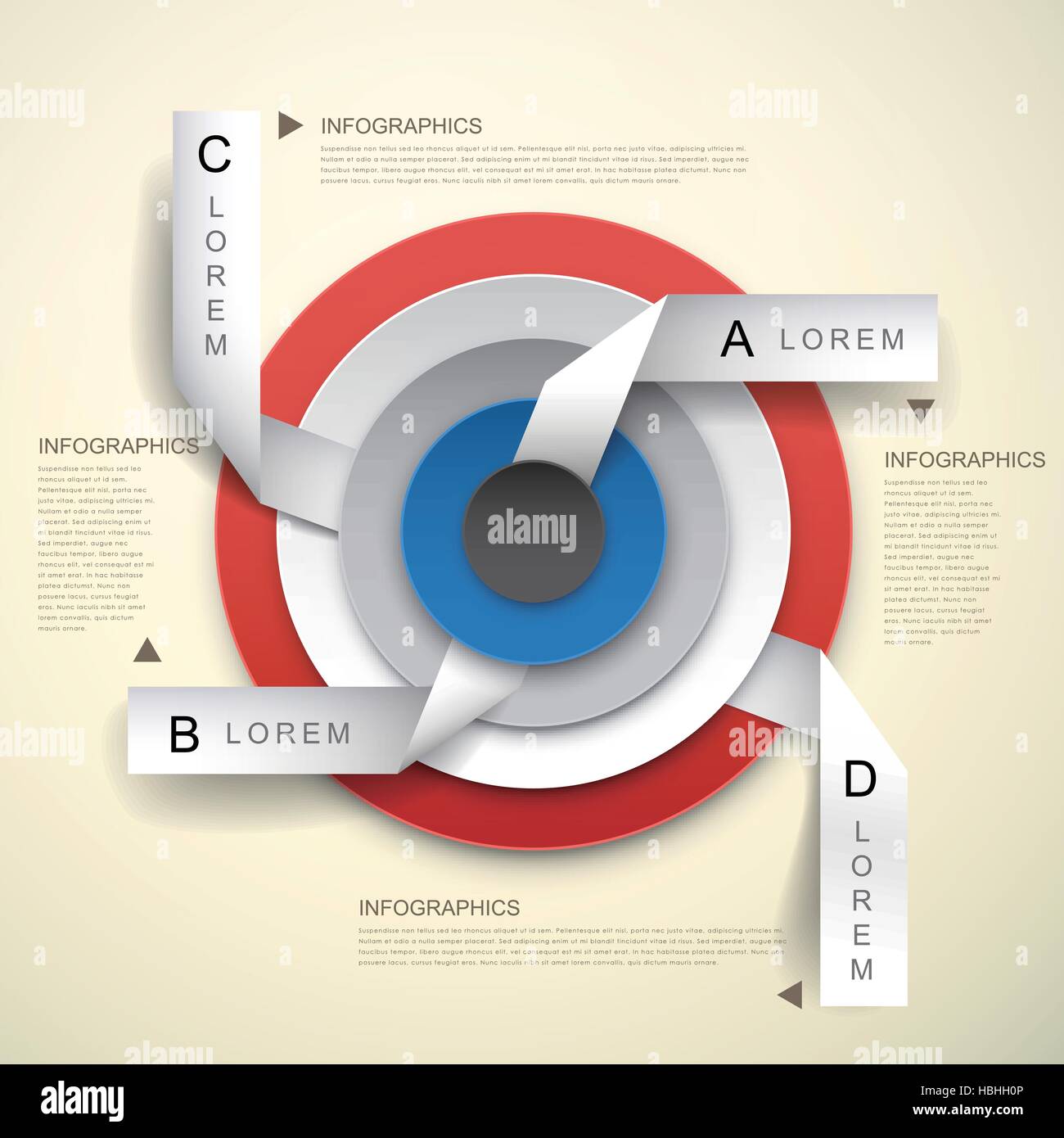 Vector origami flow chart infographic hi-res stock photography and ...