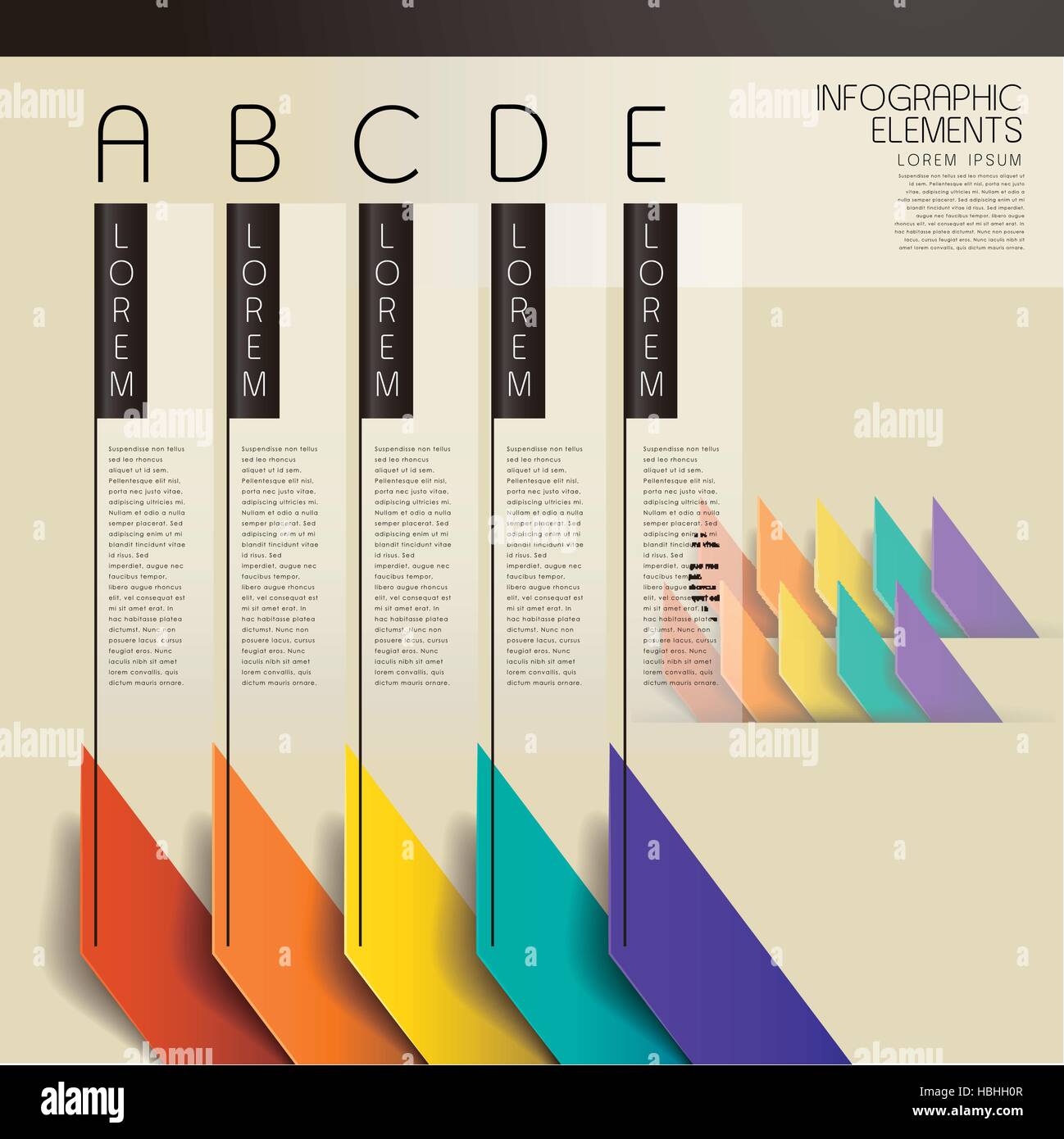 Vector origami flow chart infographic hi-res stock photography and ...