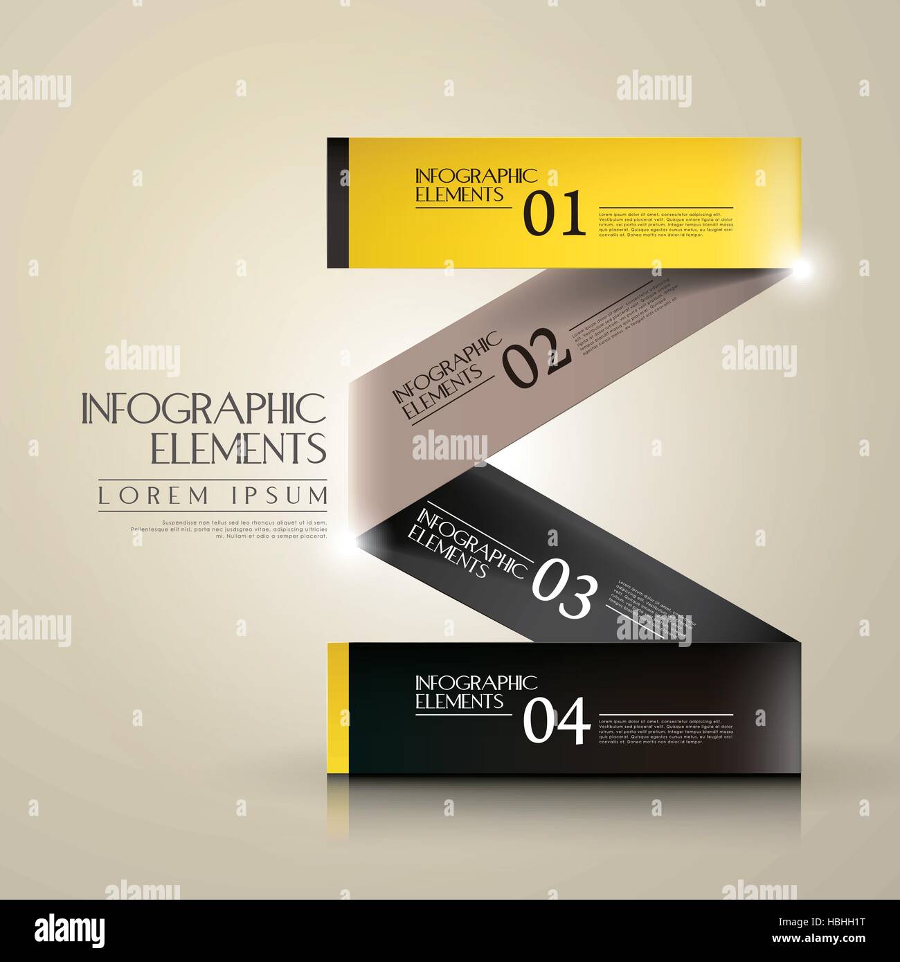 Vector origami flow chart infographic hi-res stock photography and ...