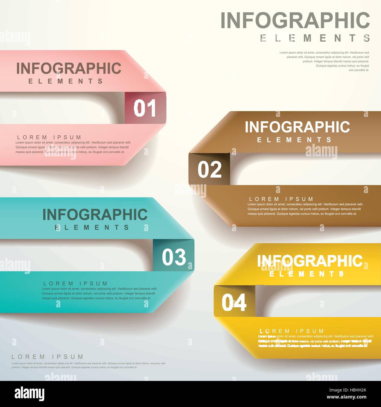 Vector origami flow chart infographic hi-res stock photography and ...