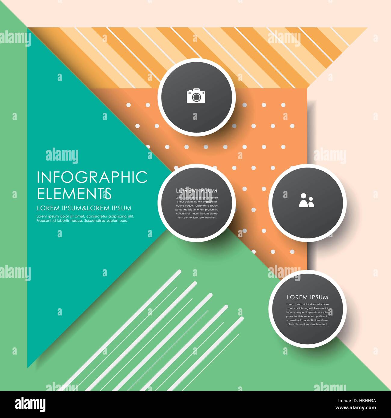 vector illustration abstract creative triangle infographics design ...