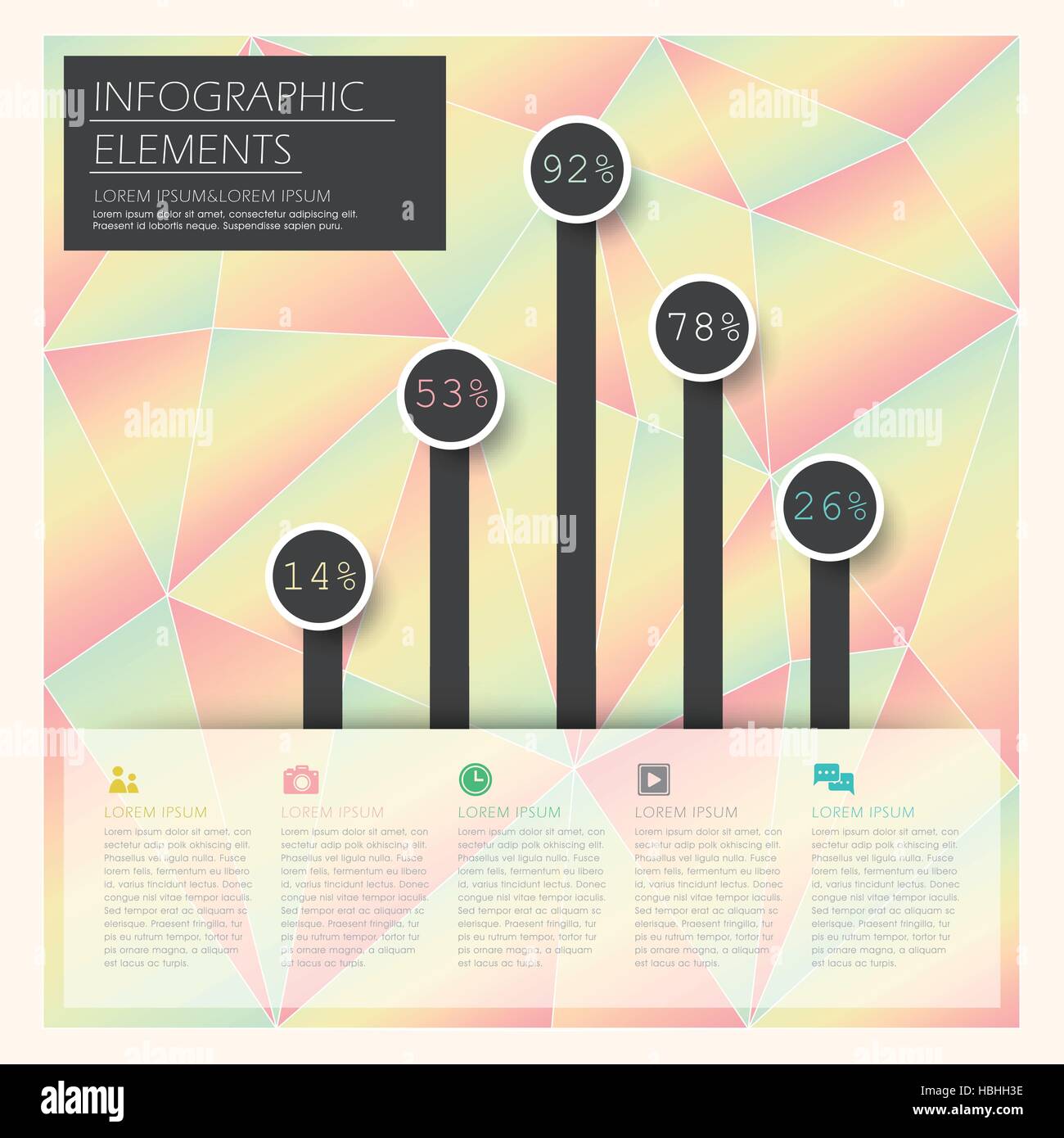 vector illustration abstract creative bar chart infographics design ...