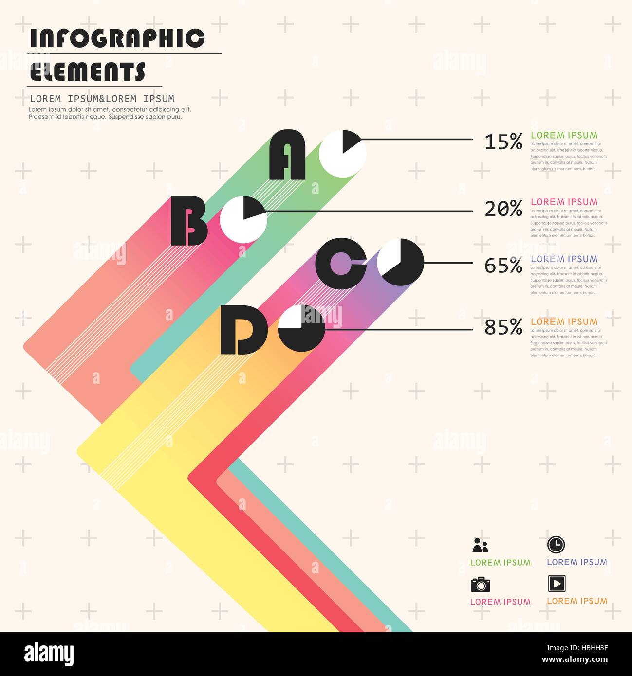 vector illustration abstract creative pie chart infographics design ...