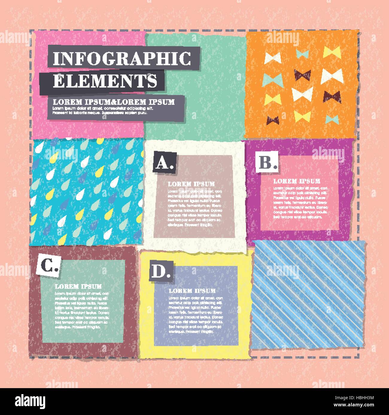 vector illustration abstract creative collage infographics design Stock ...