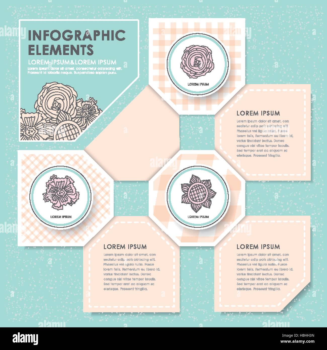vector illustration abstract creative flower infographics design Stock ...