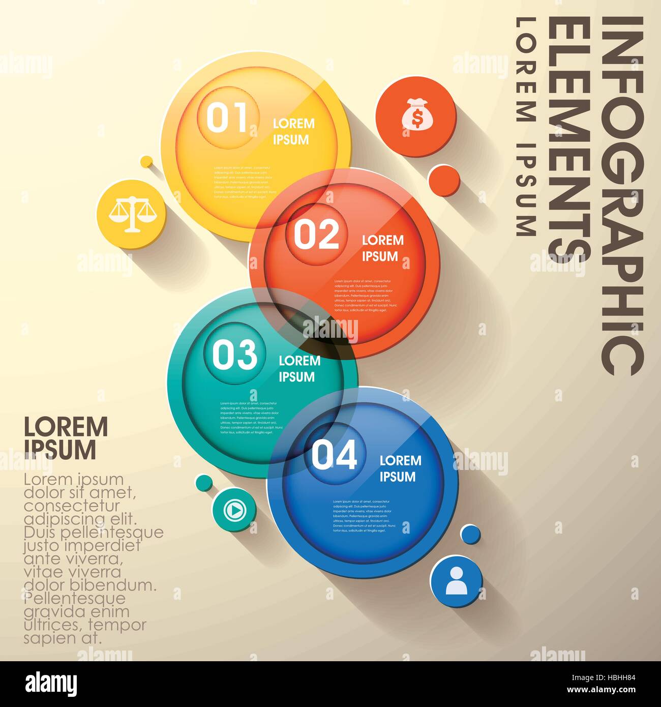 vector abstract glossy circle label infographic elements Stock Vector ...