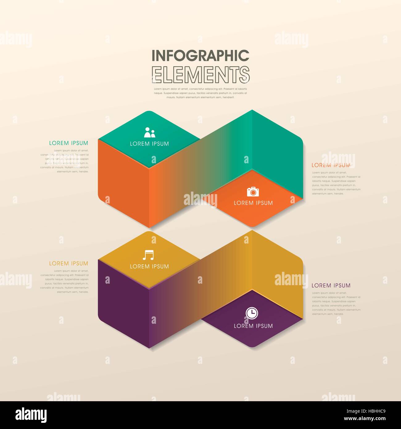 vector illustration abstract creative hexagon infographics design Stock ...