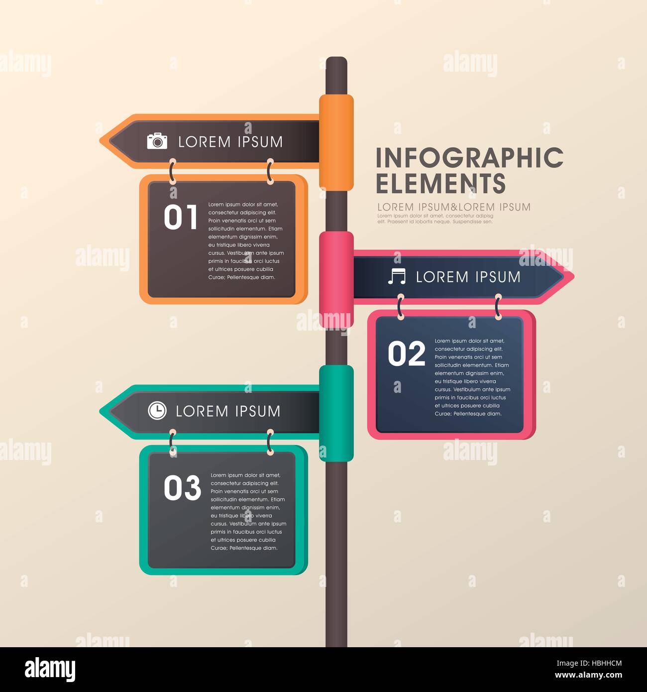 vector illustration abstract arrow signpost infographics design Stock ...