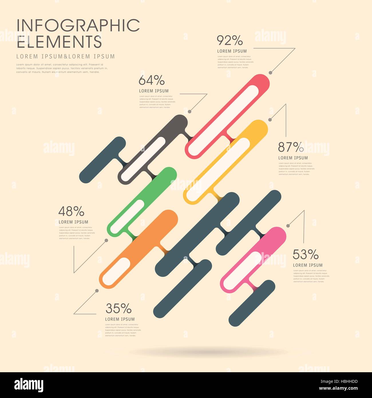 vector illustration abstract creative histogram infographics design ...