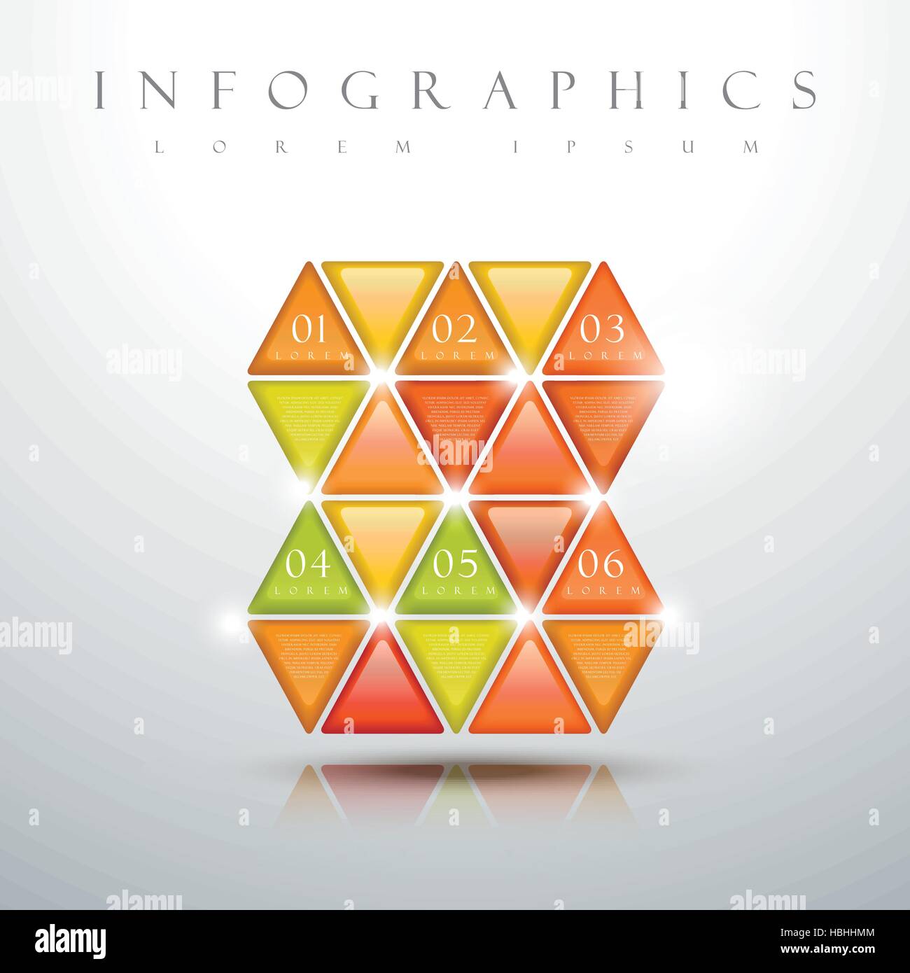 modern vector abstract glossy triangle graphic infographic elements ...
