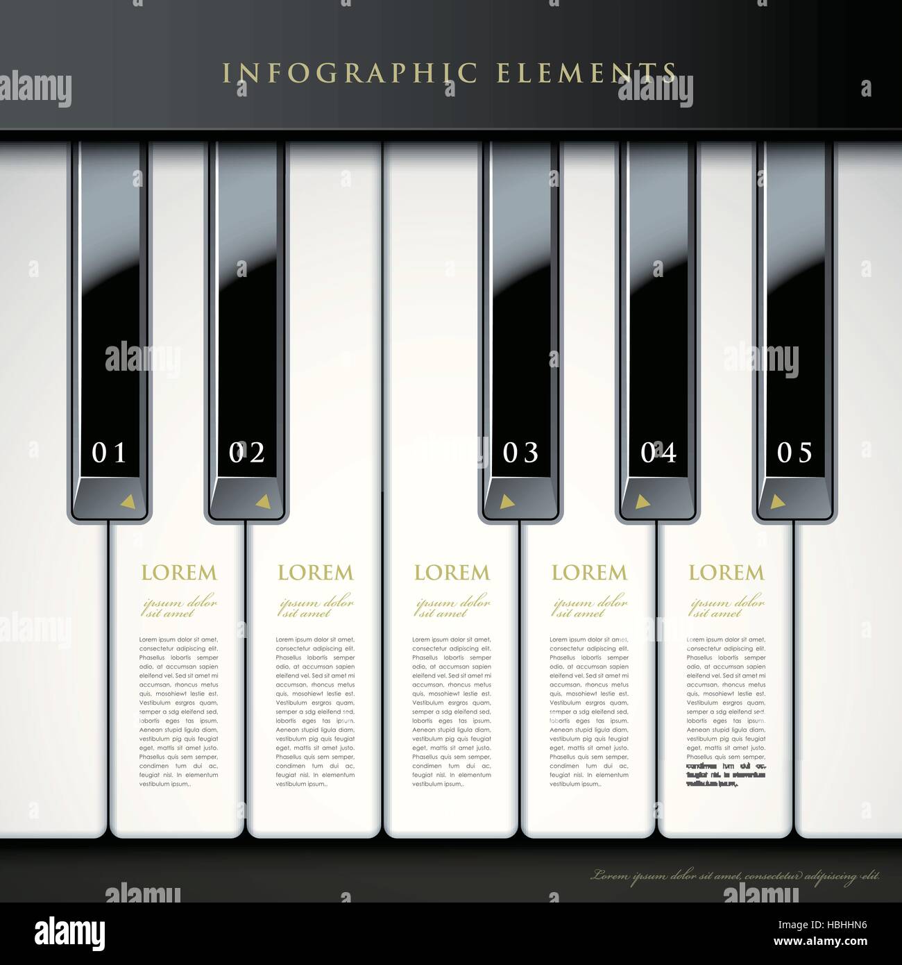 Piano keys vector vectors hi-res stock photography and images - Alamy