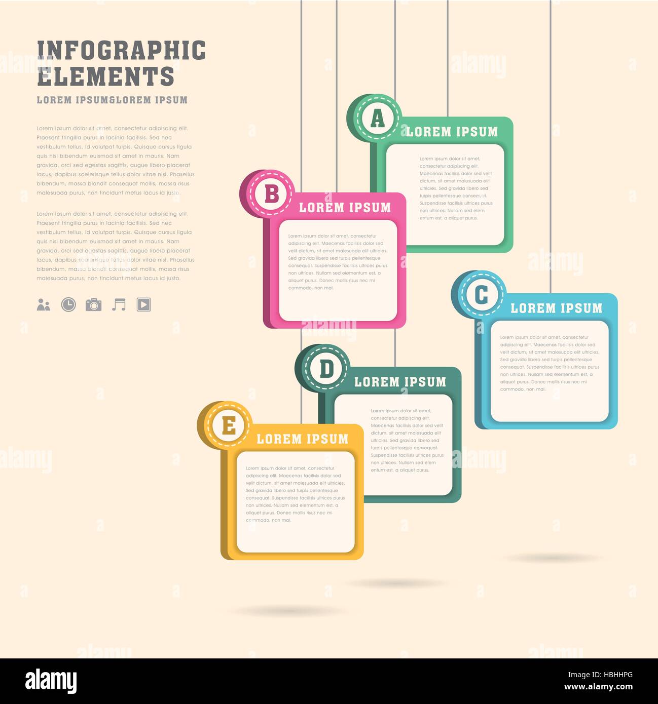 vector illustration abstract sticky tag infographics design Stock ...
