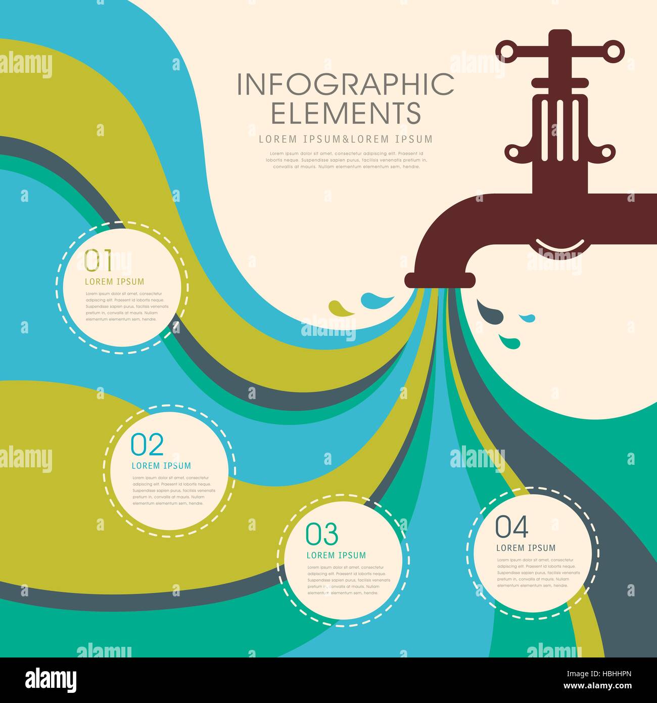 vector illustration abstract creative faucet infographics design Stock ...