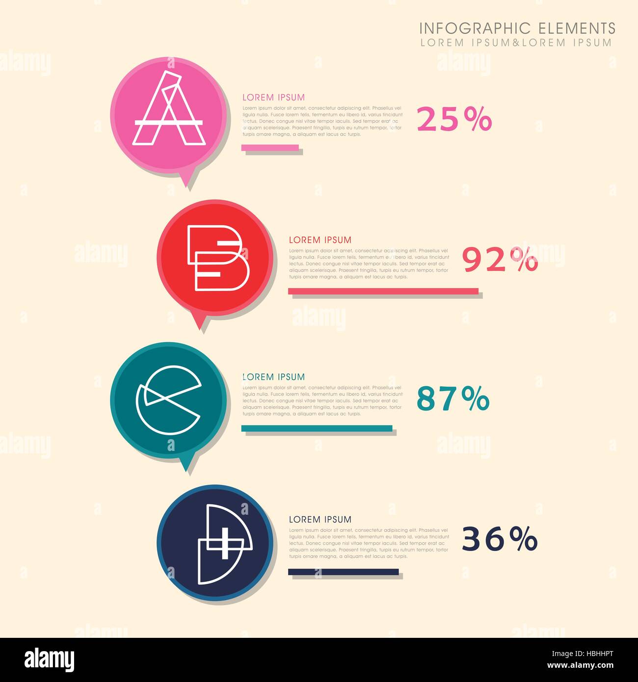 vector illustration abstract creative histogram infographics design ...