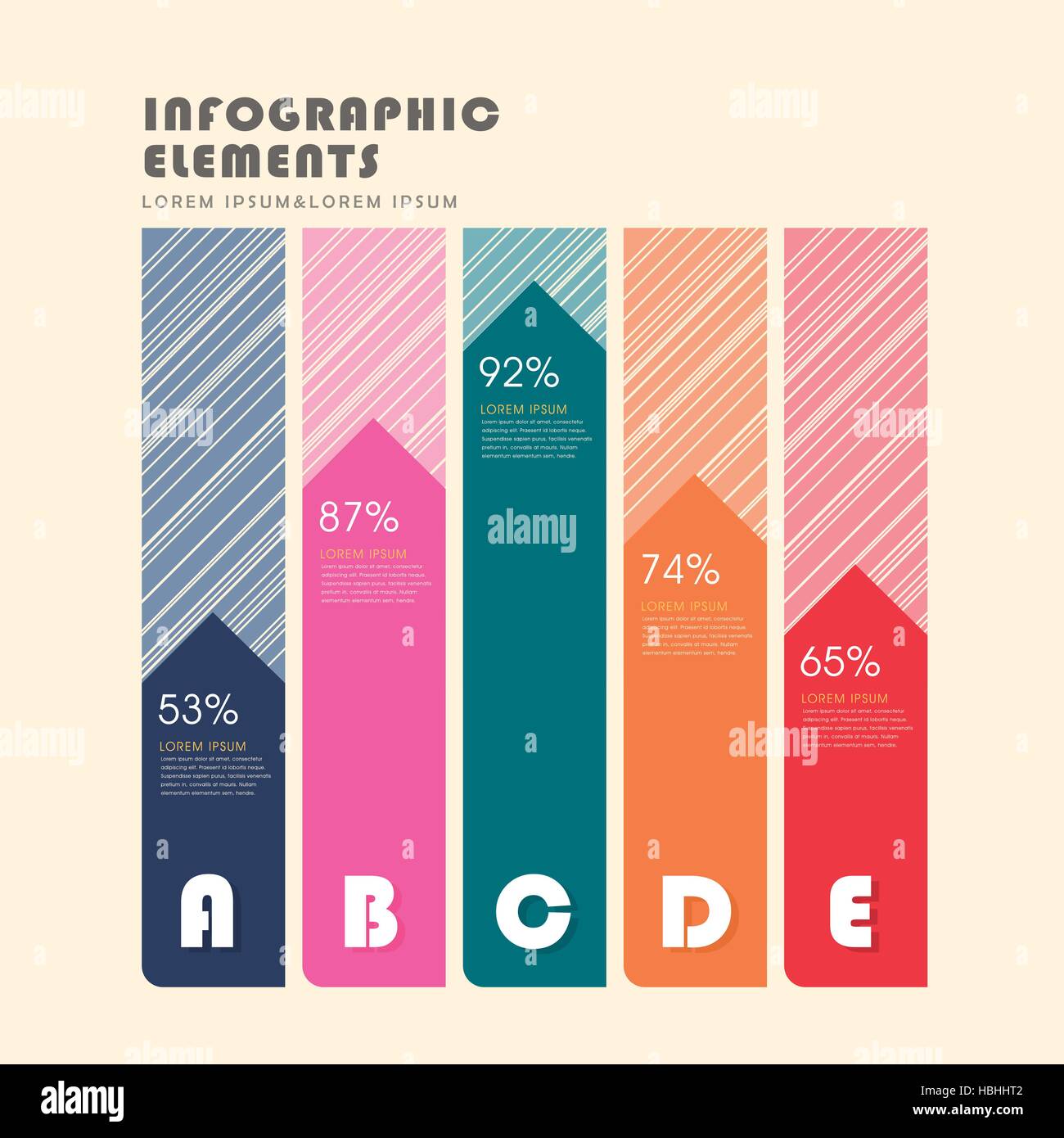 vector illustration abstract creative histogram infographics design ...