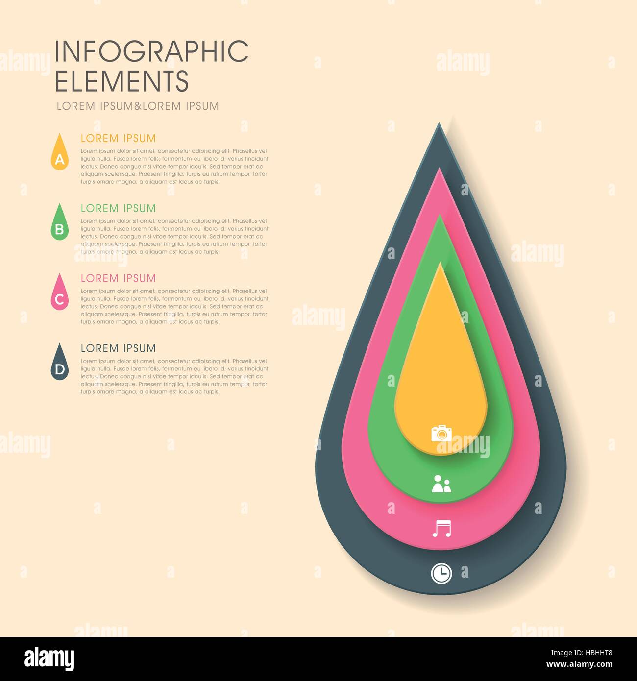 vector illustration abstract creative drop infographics design Stock ...