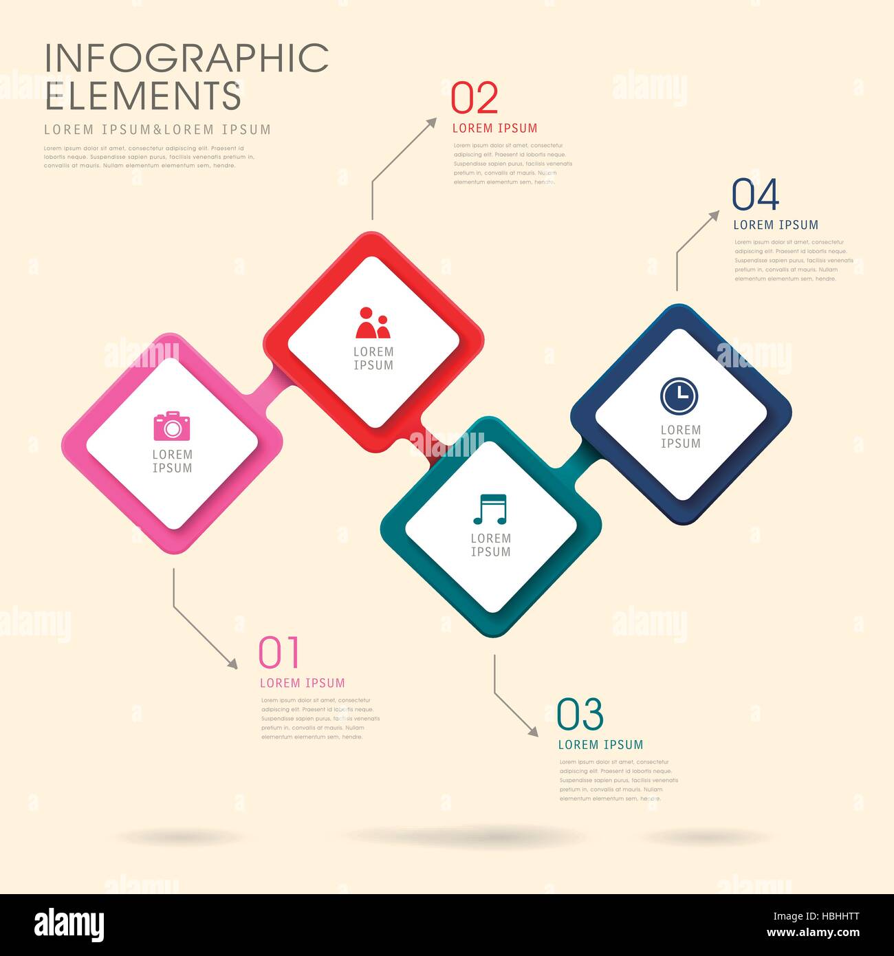 vector illustration abstract creative rhombus infographics design Stock ...