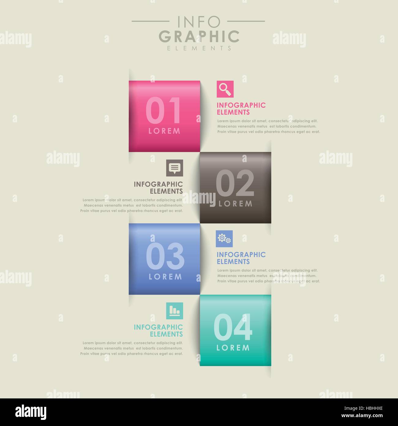 Modern Vector Abstract Square Option Infographic Elements Stock Vector Image And Art Alamy