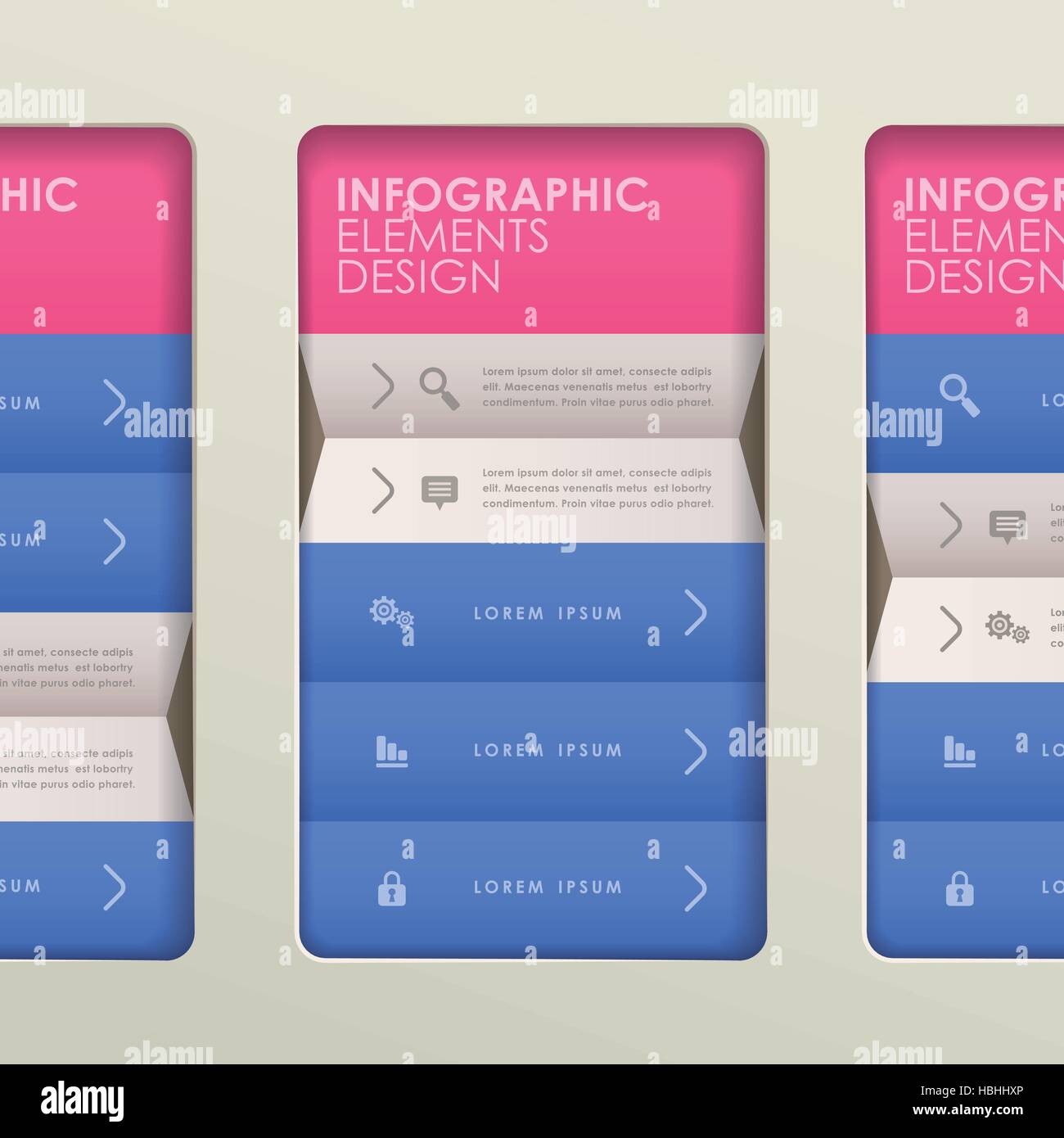 Vector origami flow chart infographic hi-res stock photography and ...