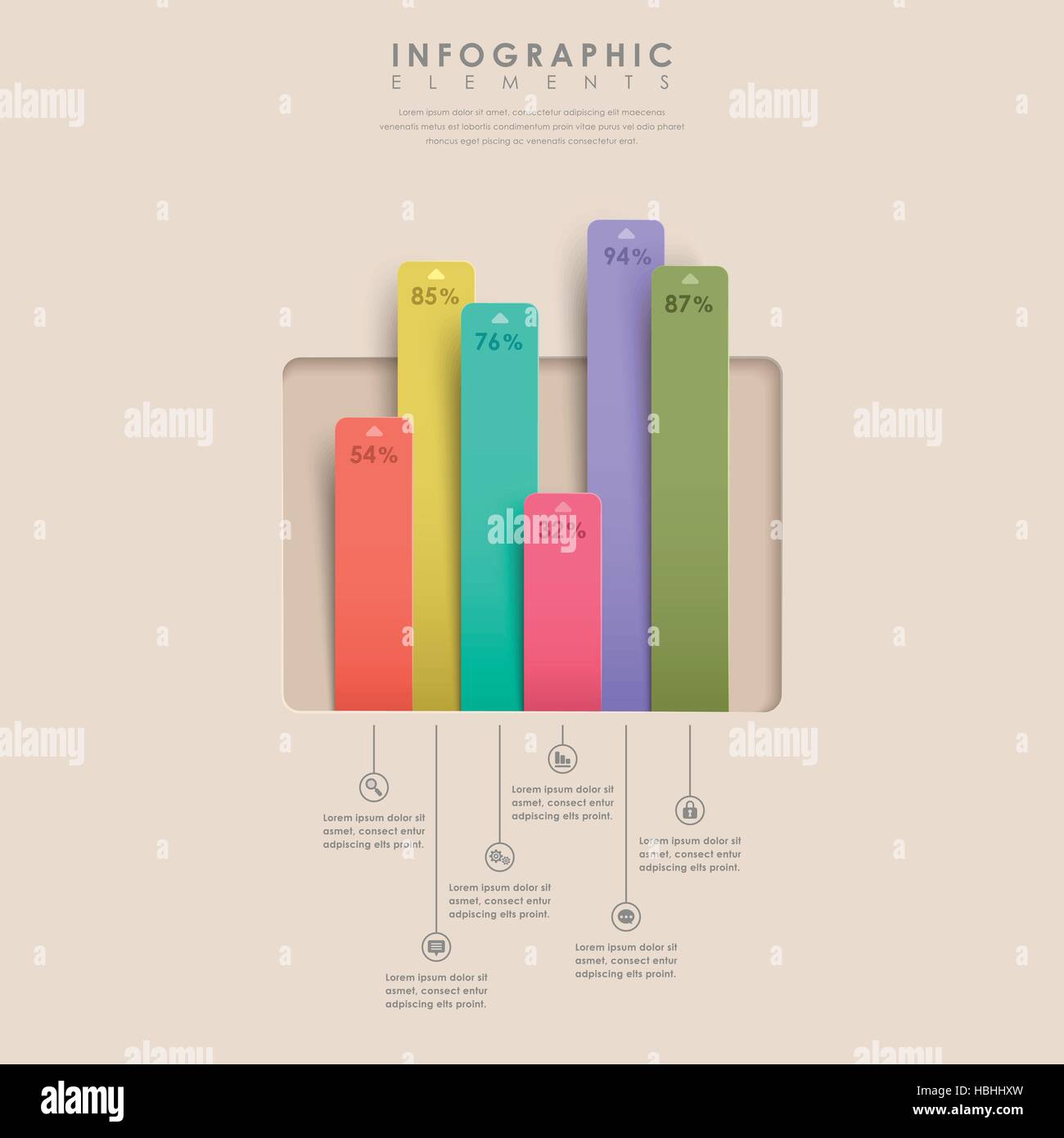 modern vector abstract bar chart infographic elements Stock Vector ...