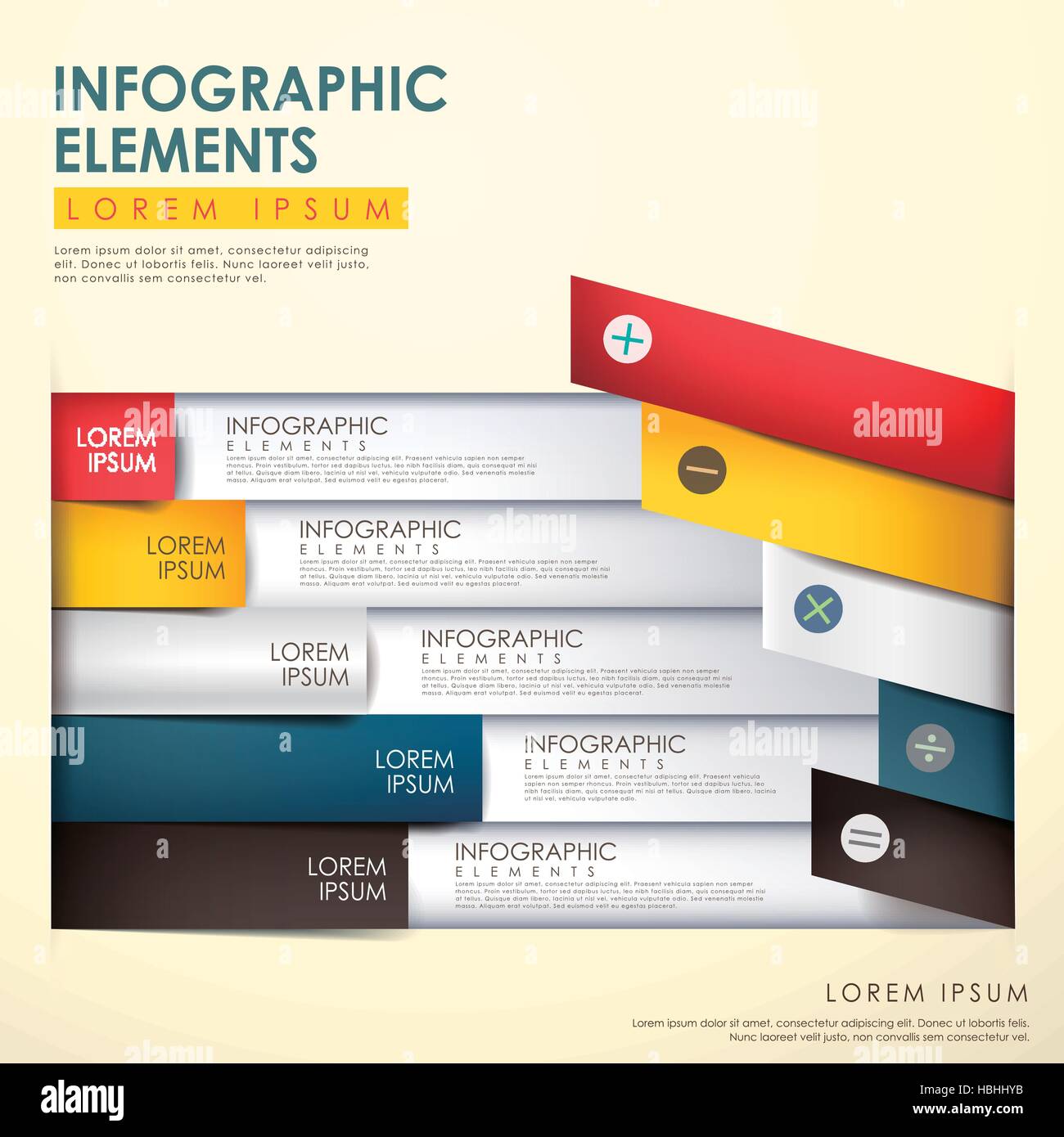 Vector origami flow chart infographic hi-res stock photography and ...