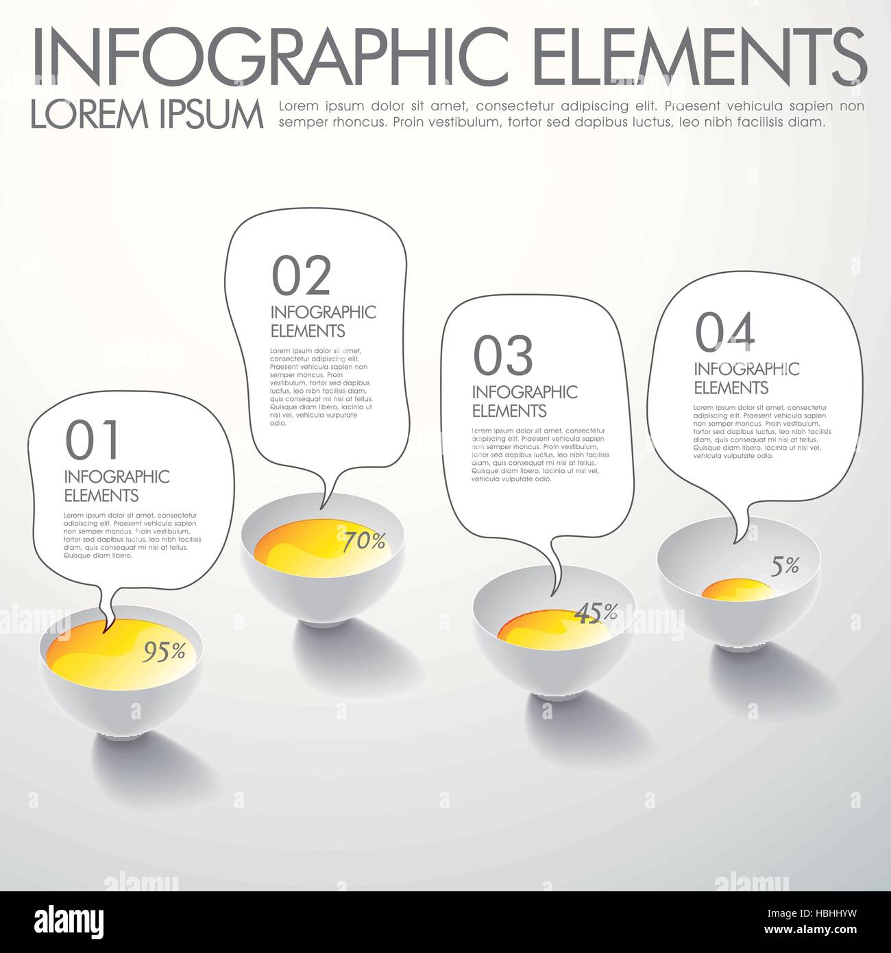 modern vector abstract bowl option infographic elements Stock Vector ...