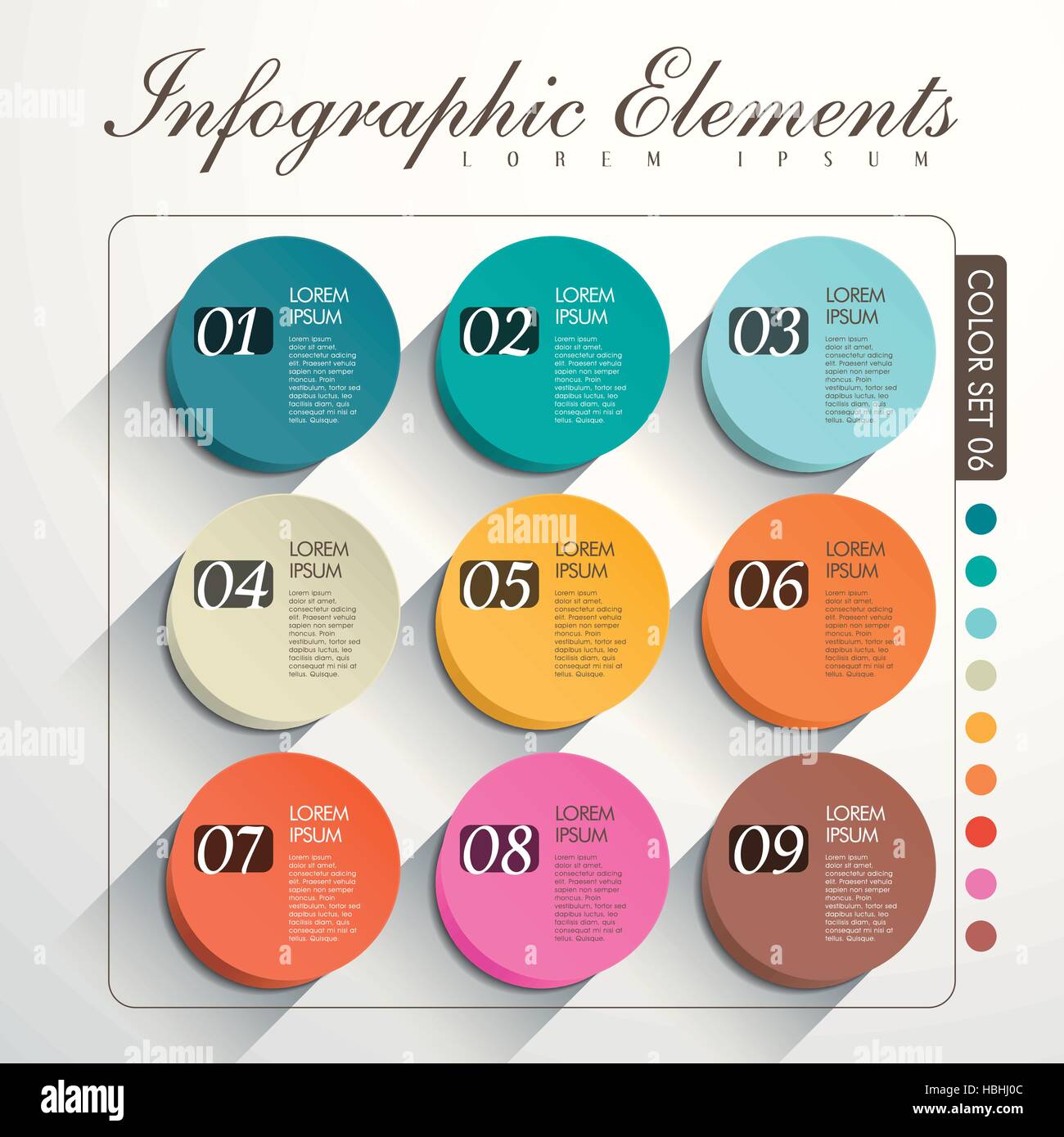 flat design vector abstract option infographic elements Stock Vector ...