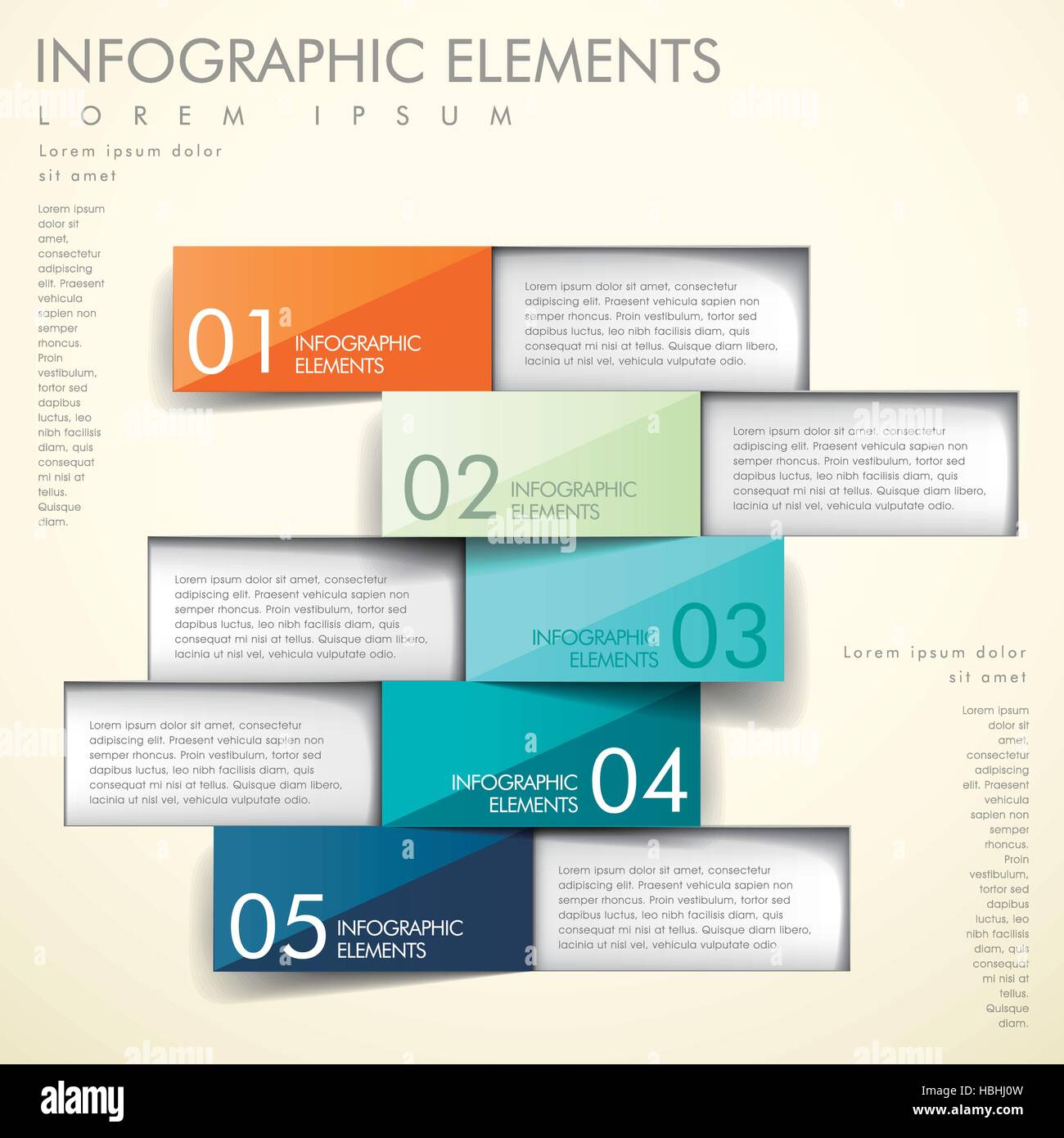 Vector origami flow chart infographic hi-res stock photography and ...