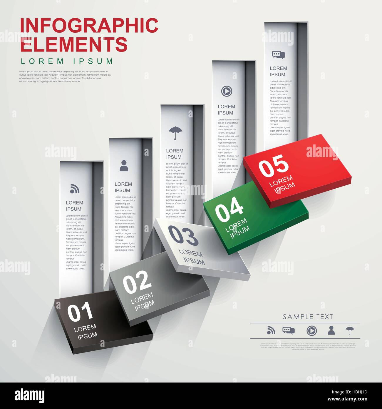 modern vector abstract flow chart infographic elements Stock Vector ...