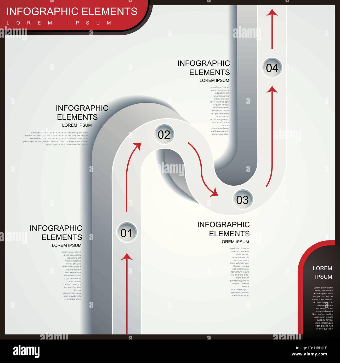 modern vector abstract flow chart infographic elements Stock Vector ...