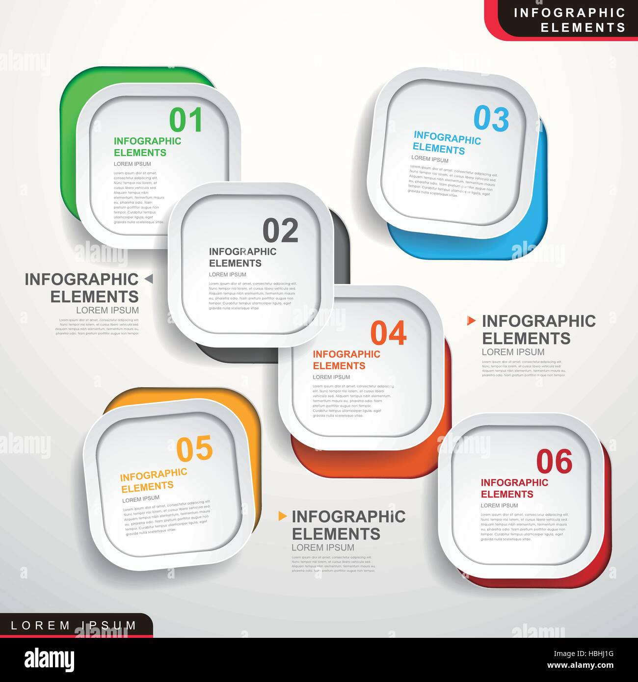 Vector origami flow chart infographic hi-res stock photography and ...