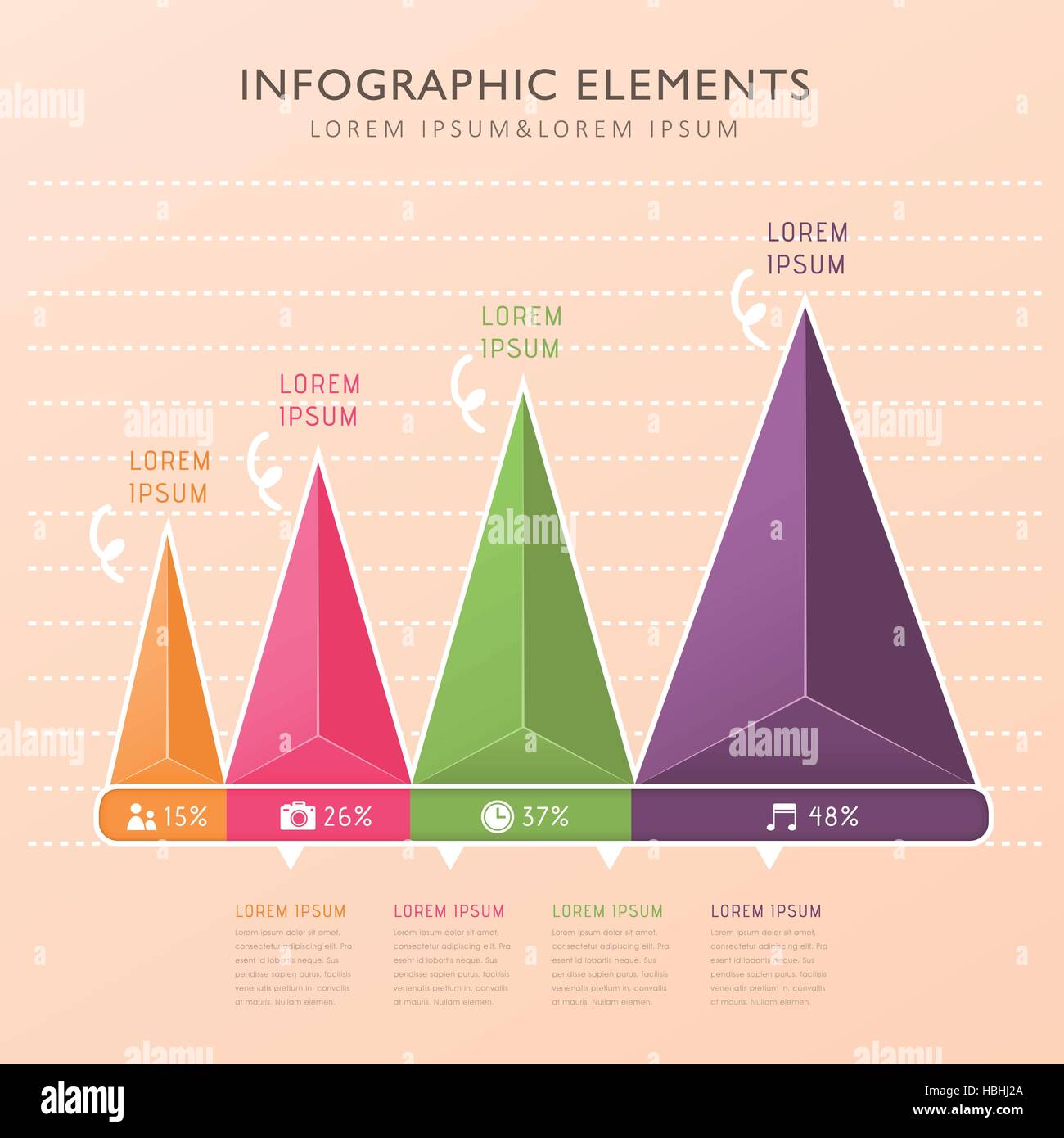 modern vector abstract pyramid chart infographic elements Stock Vector ...