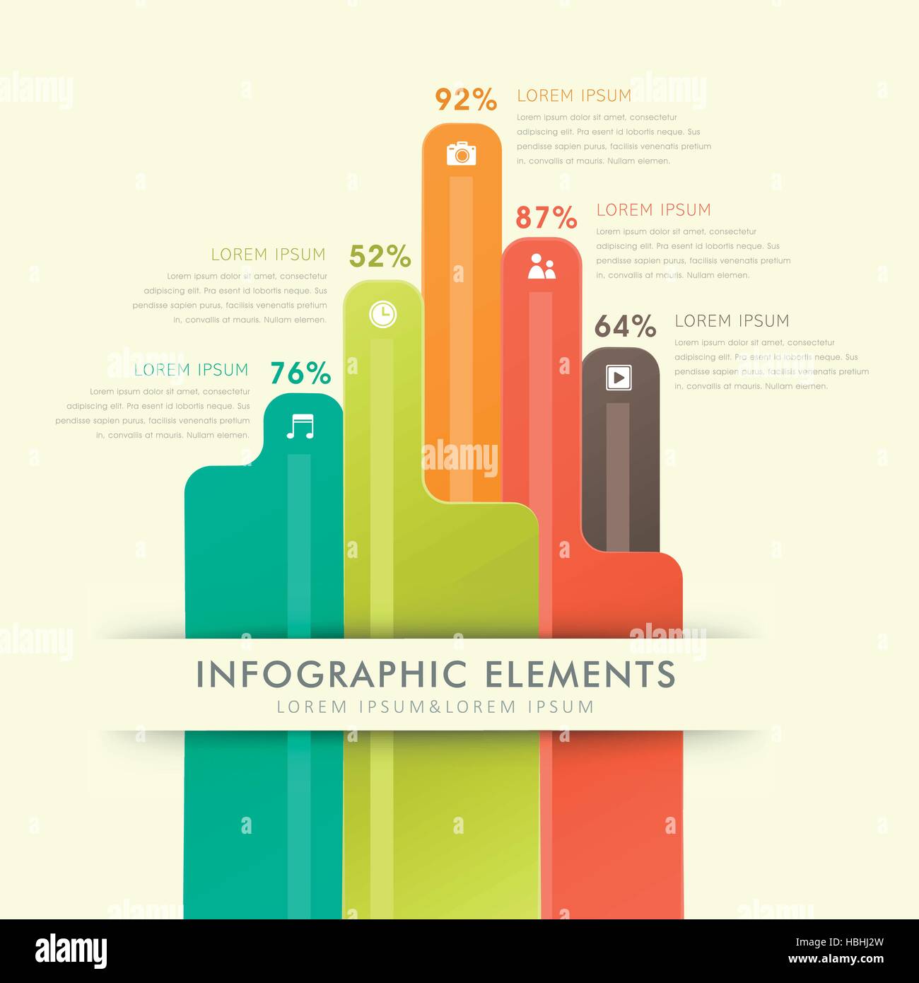 modern vector abstract bar chart infographic elements Stock Vector ...