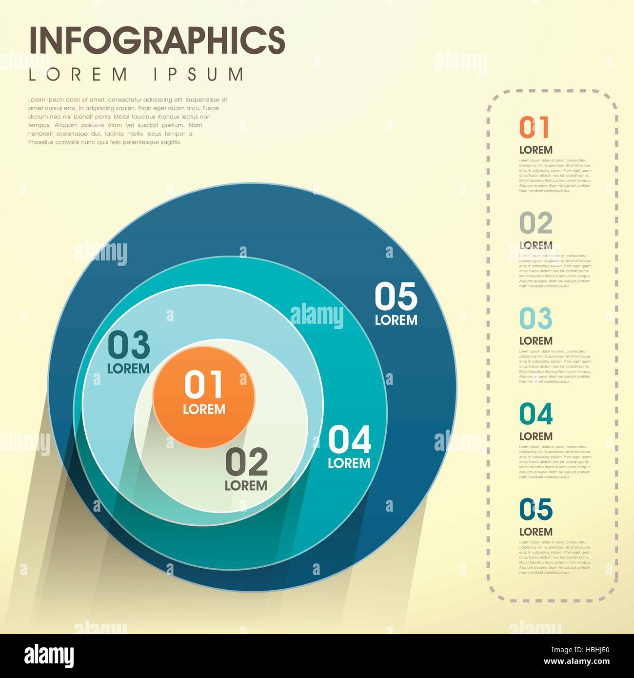 flat design vector abstract circle option infographic elements Stock ...