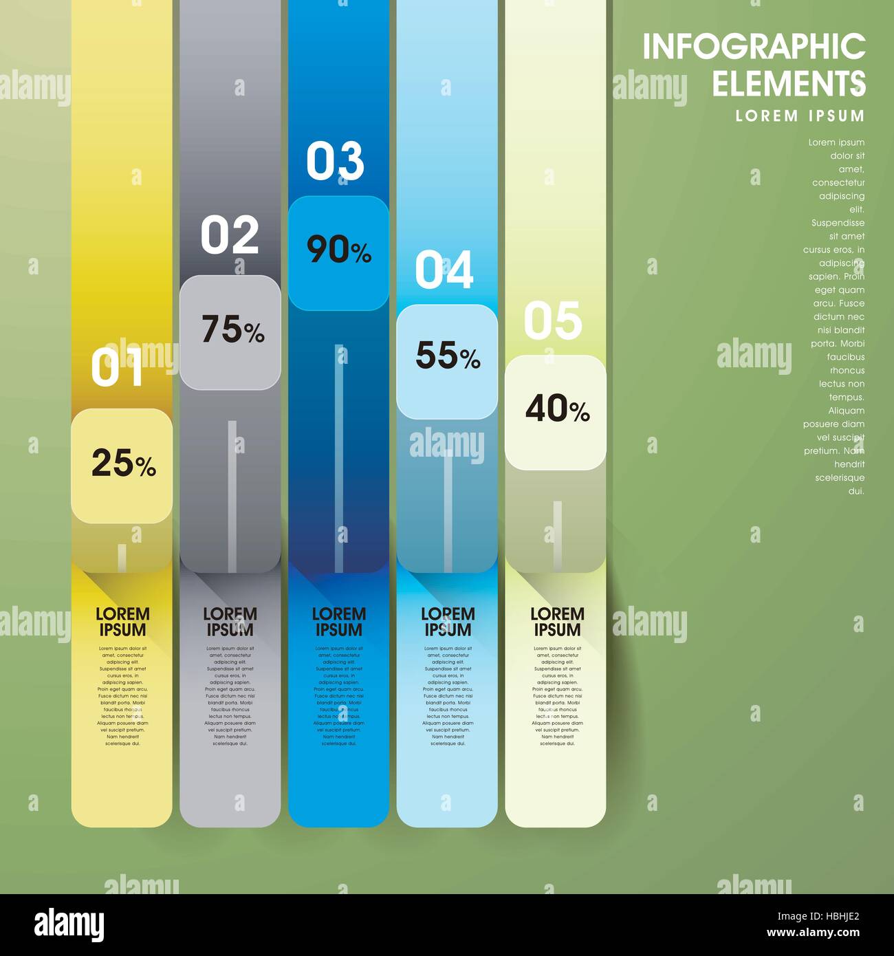 colorful bar chart vector abstract infographic elements Stock Vector Image & Art - Alamy
