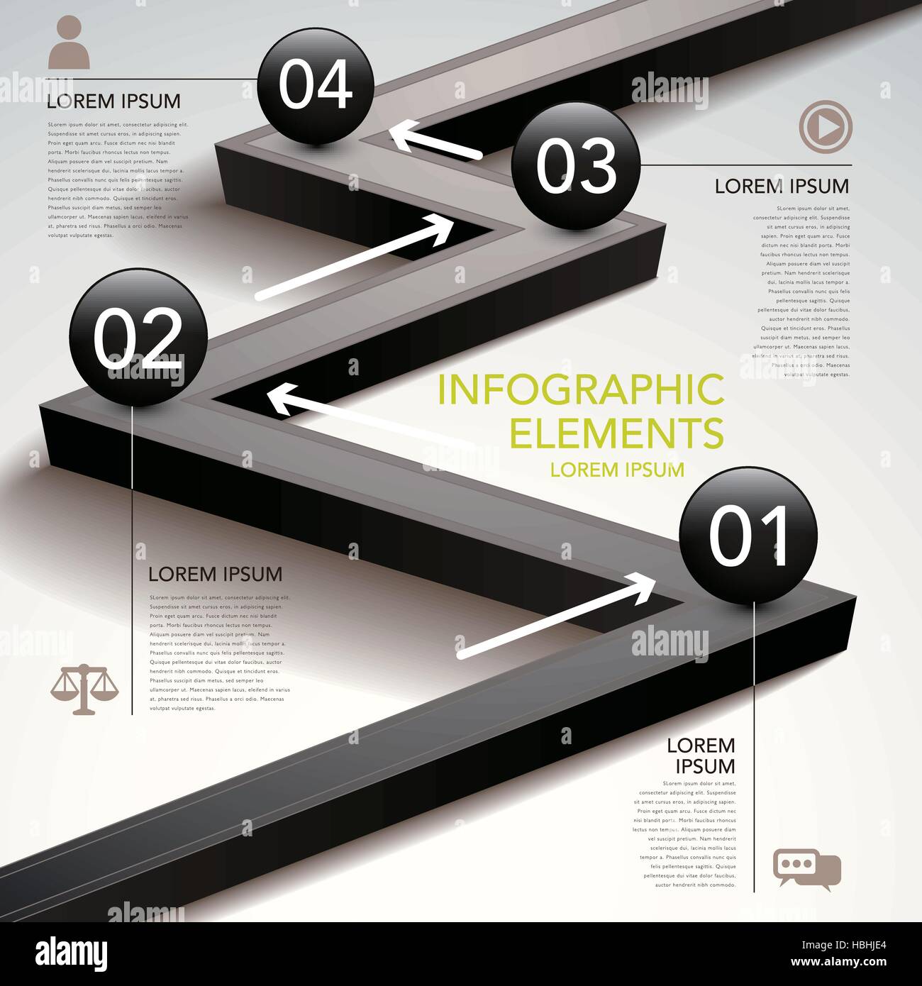 modern vector abstract flow chart infographic elements Stock Vector ...